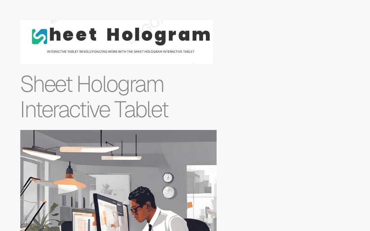Sheet Hologram Interactive Tabler
